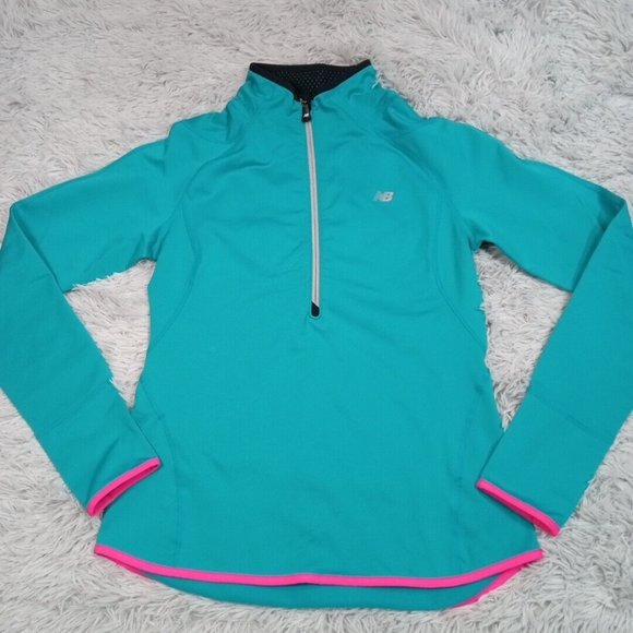 New Balance | Tops | New Balance Heat Womens Sweatshirt Jacket Teal M ...
